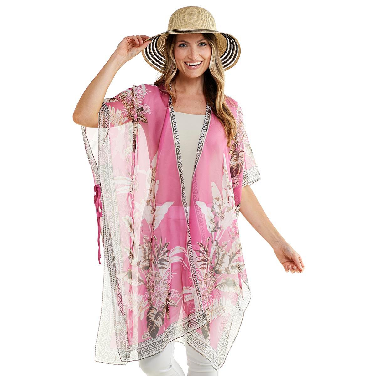 Click here for Womens Vince Camuto 2-piece Banana Kimono & Hat Se... prices