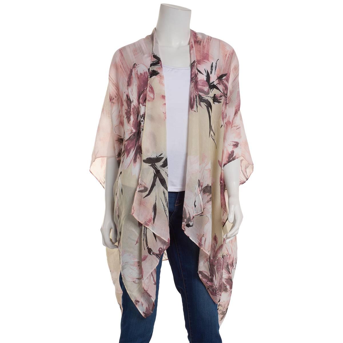 Click here for Womens Vince Camuto 2pc. Floral Ikat Kimono & Hat... prices