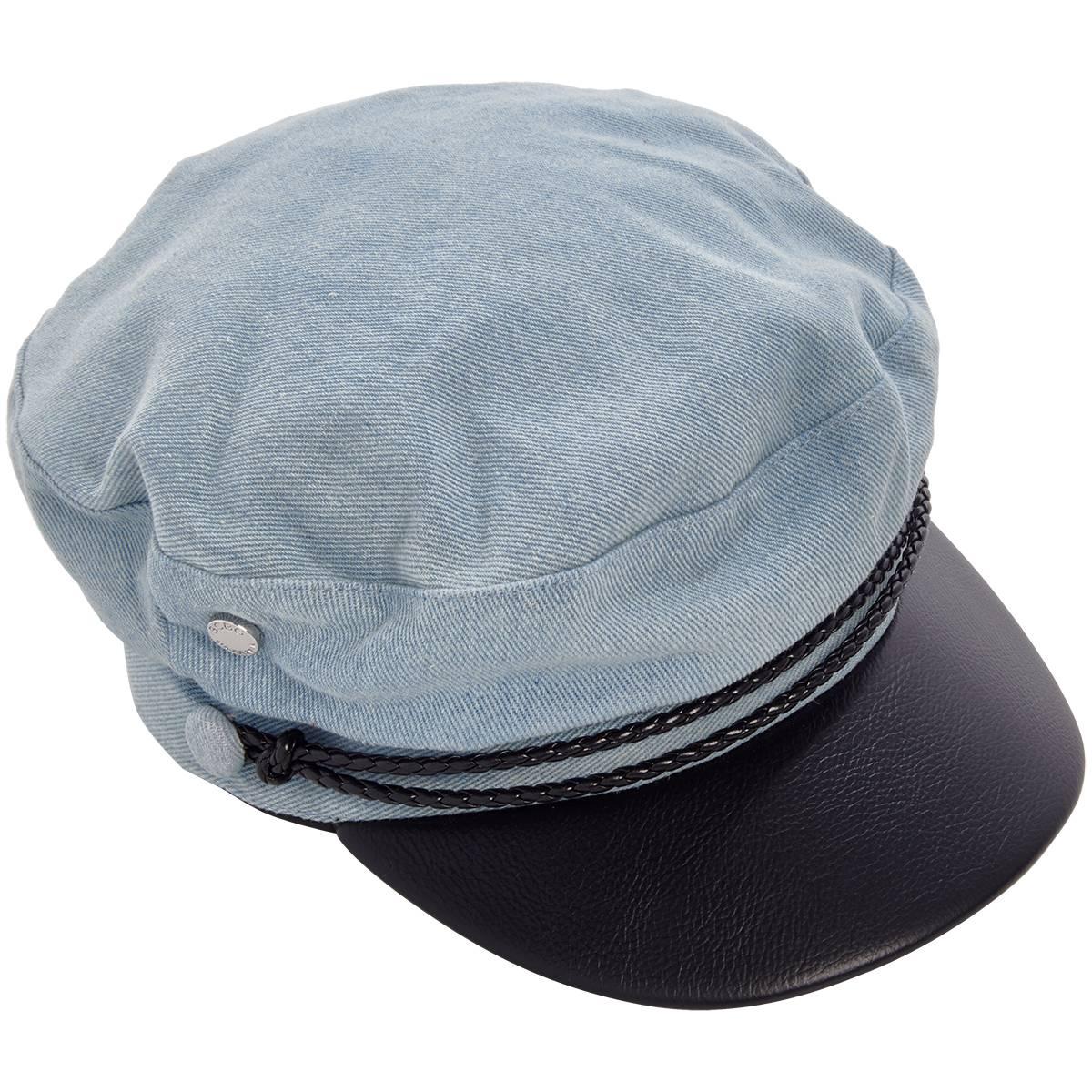 Click here for Womens BCBG Denim Vegan Leather Skipper Cap prices