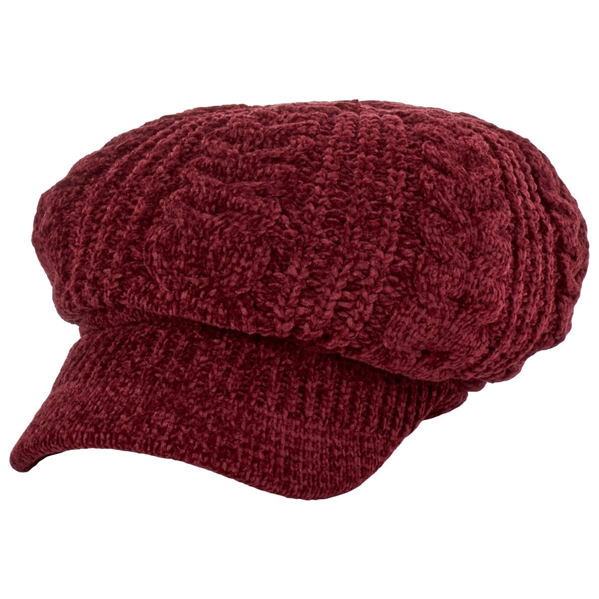 Click here for Womens Nine West Chenille Cable Knit Newsboy Cap prices