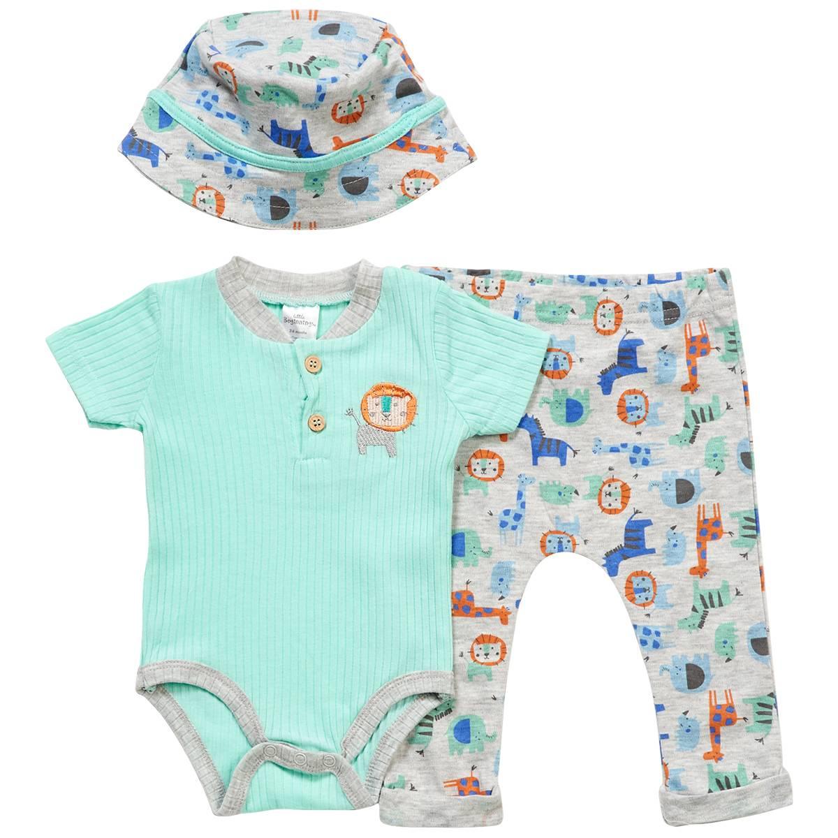 Click here for Baby Boy (3-9M) Little Beginnings(R) 3pc. Lion Bod... prices