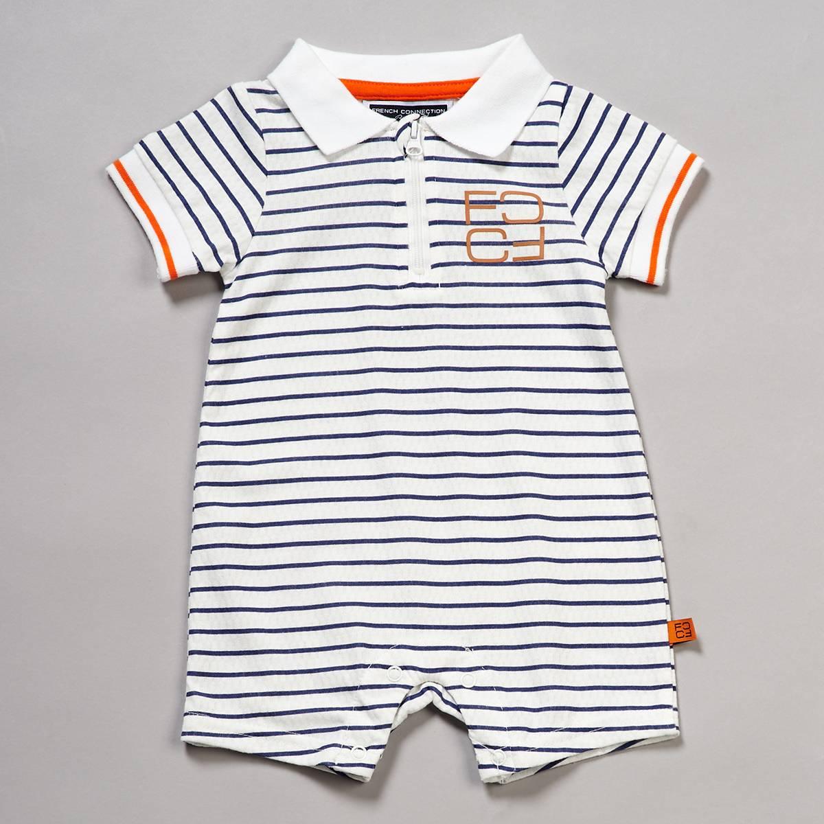 Click here for Baby Boy (3-9M) French Connection Stripe Polo Romp... prices