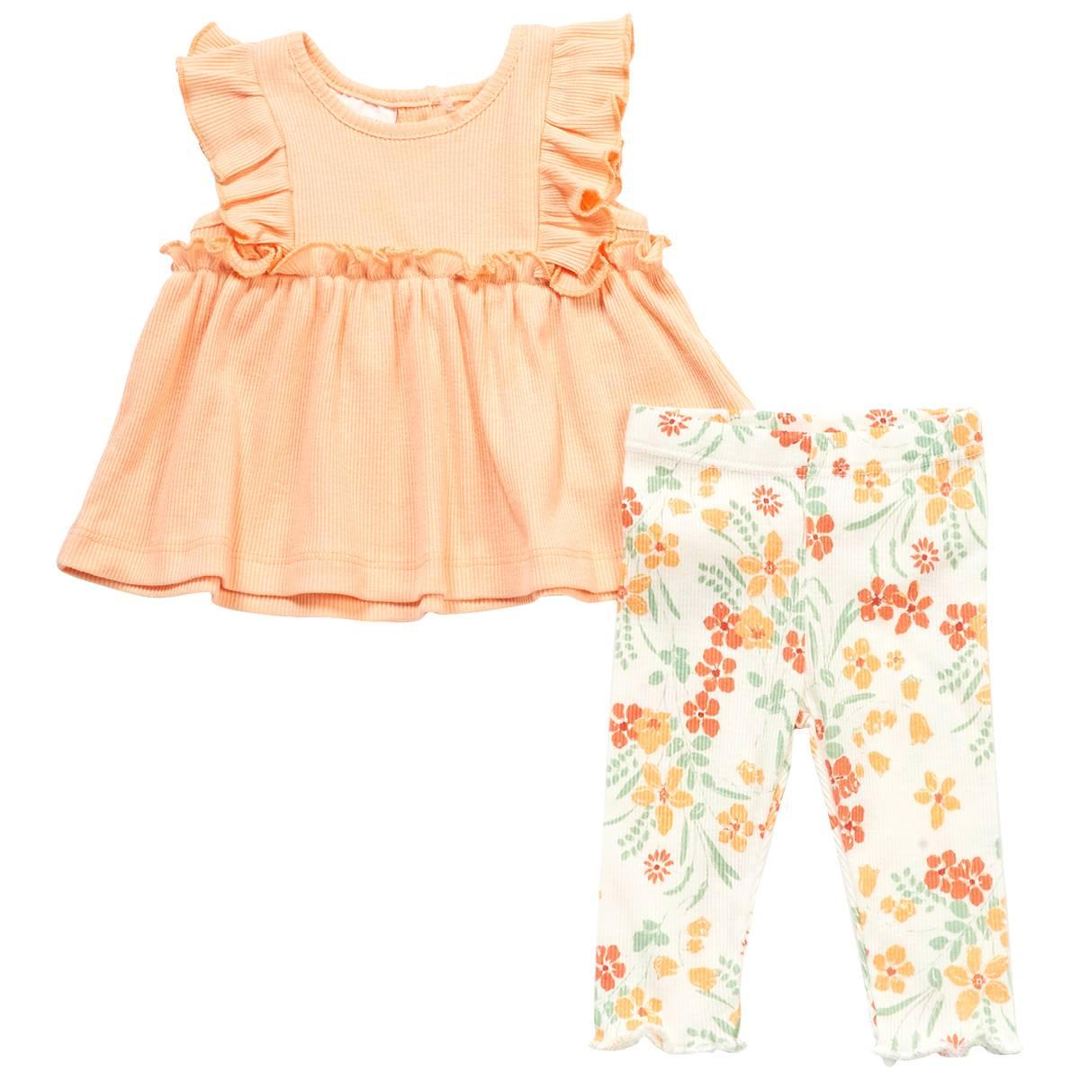 Click here for Baby Girl (3-9M) Laura Ashley(R) Ruffle Top & Flor... prices