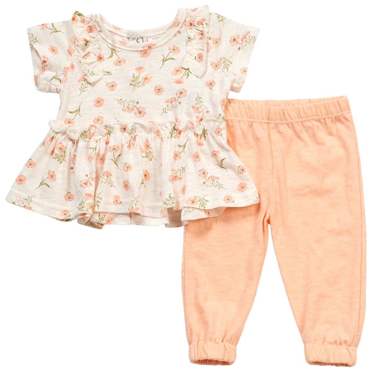 Click here for Baby Girl (3-9M) Laura Ashley Flower Top & Joggers prices