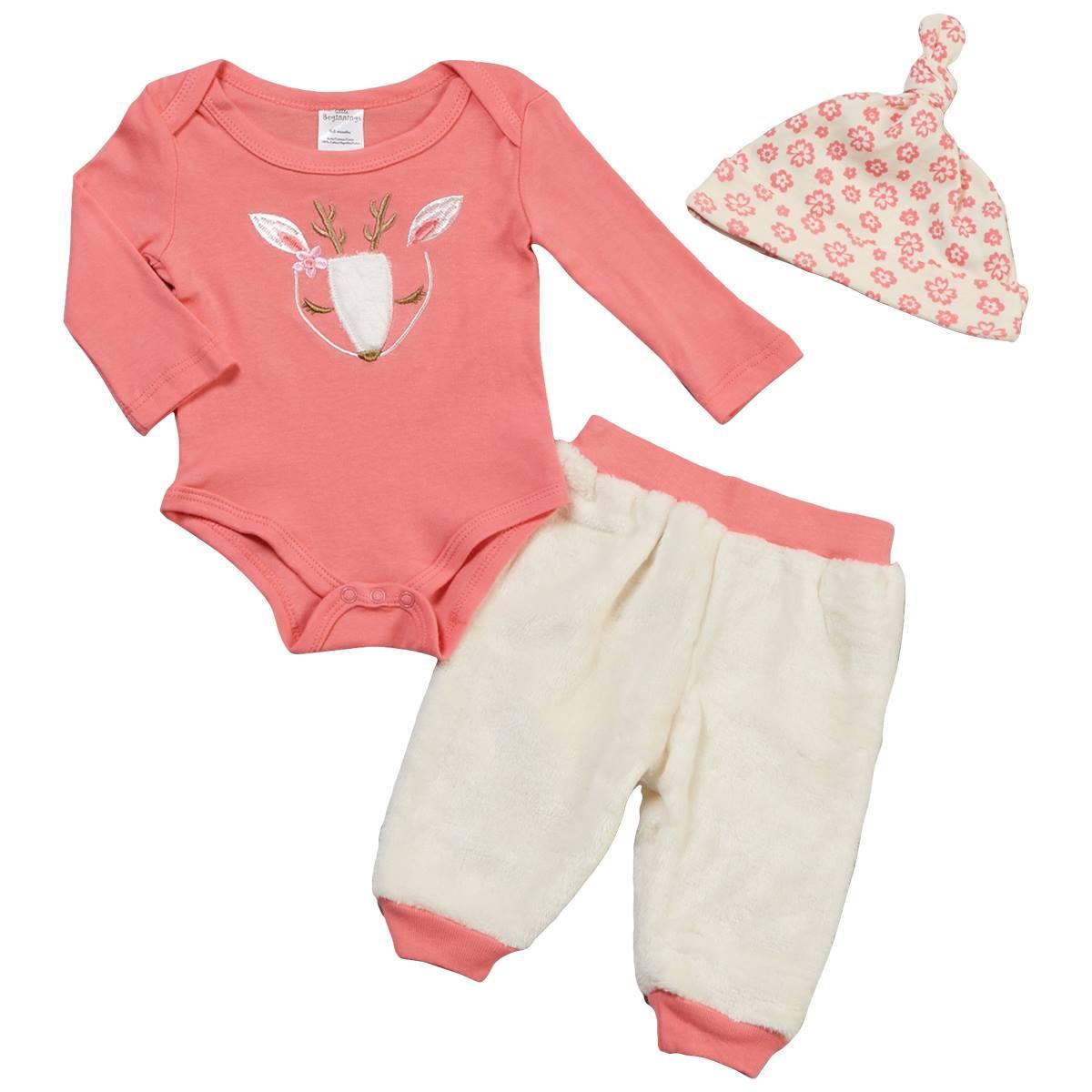 Click here for Baby Girl (3-9M) Little Beginnings(R) 3pc. Deer Bo... prices
