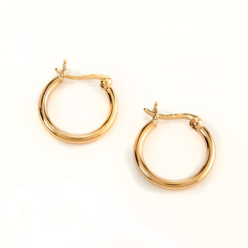 Click here for Danecraft 24kt. Gold over Sterling Small Hoop Earr... prices