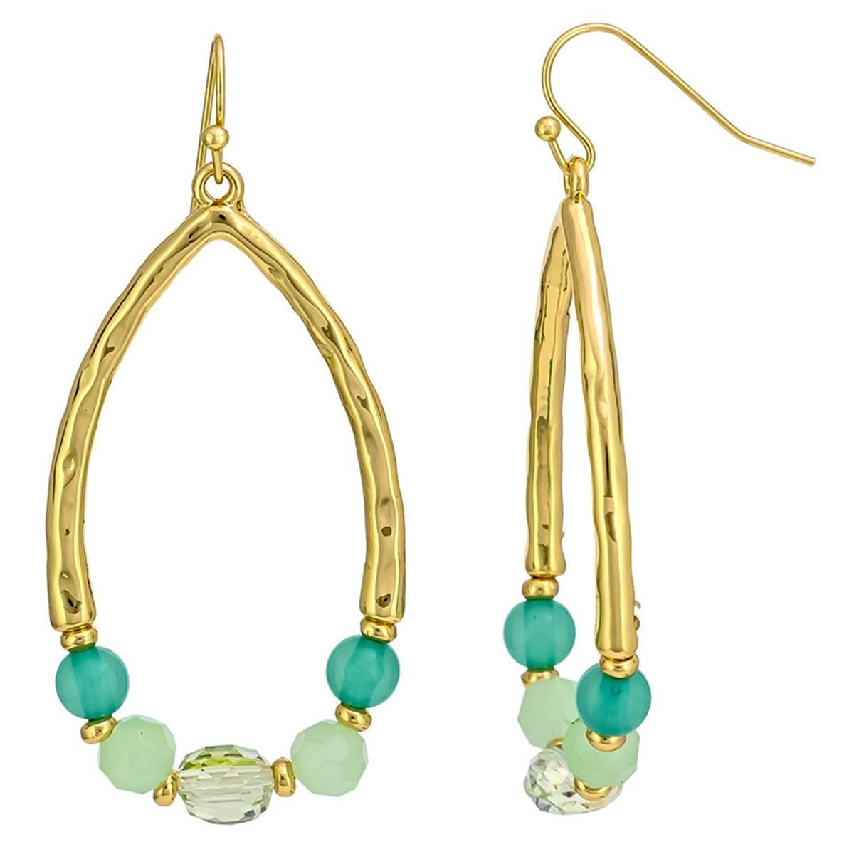 Click here for Ashley Cooper(tm) Aqua Multi-Open Teardrop Earring... prices