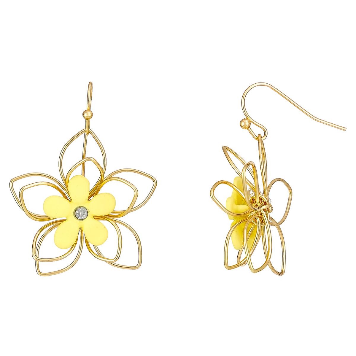 Click here for Ashley Cooper(tm) Gold-Tone Open Wire Flower Drop... prices