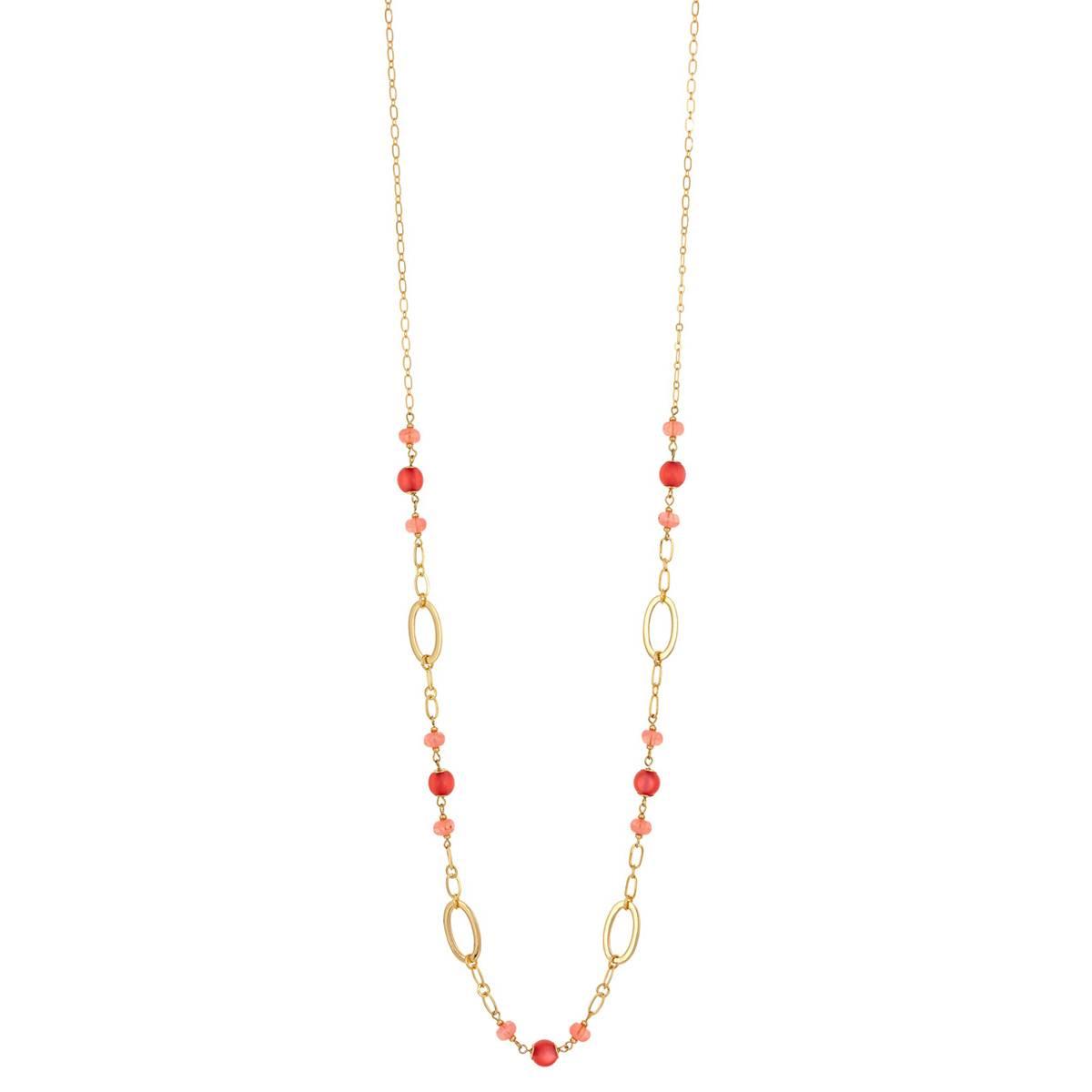 Click here for Ashley Cooper(tm) Coral Multi Beaded Long Link Nec... prices