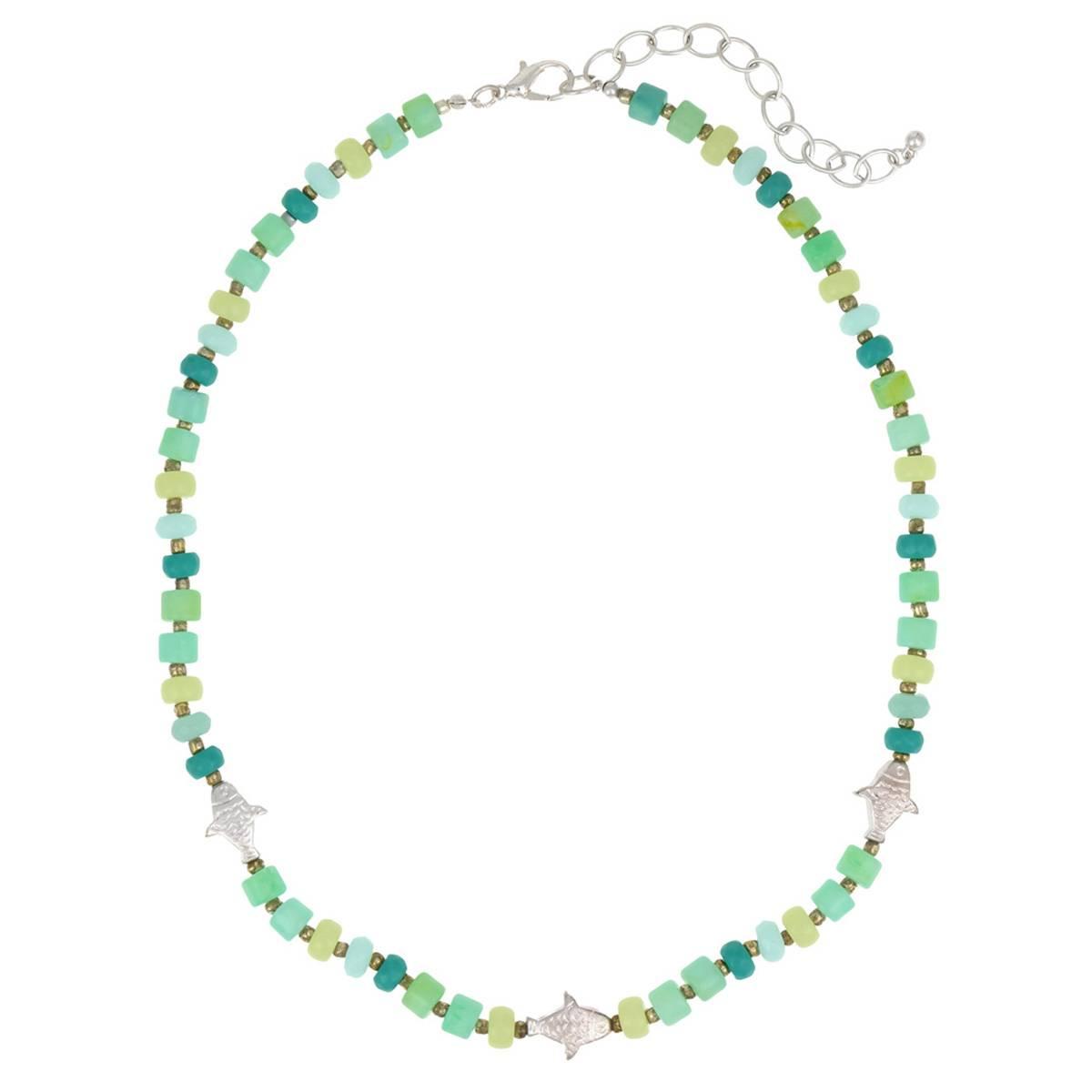 Click here for Ashley Cooper(tm) Aqua Multi Short Beaded Necklace... prices