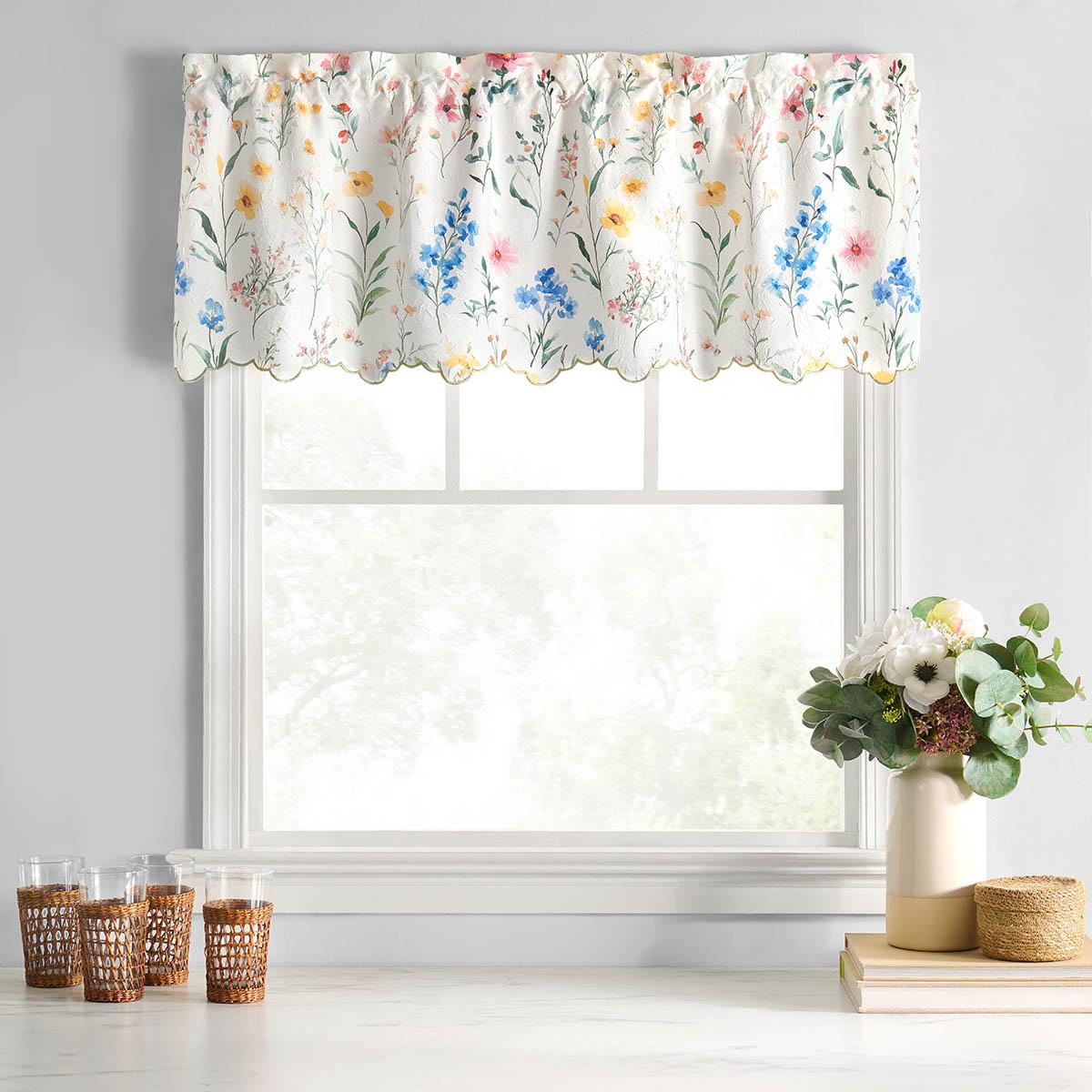 Click here for Wildflowers Crushed Semi-Sheer Valance prices