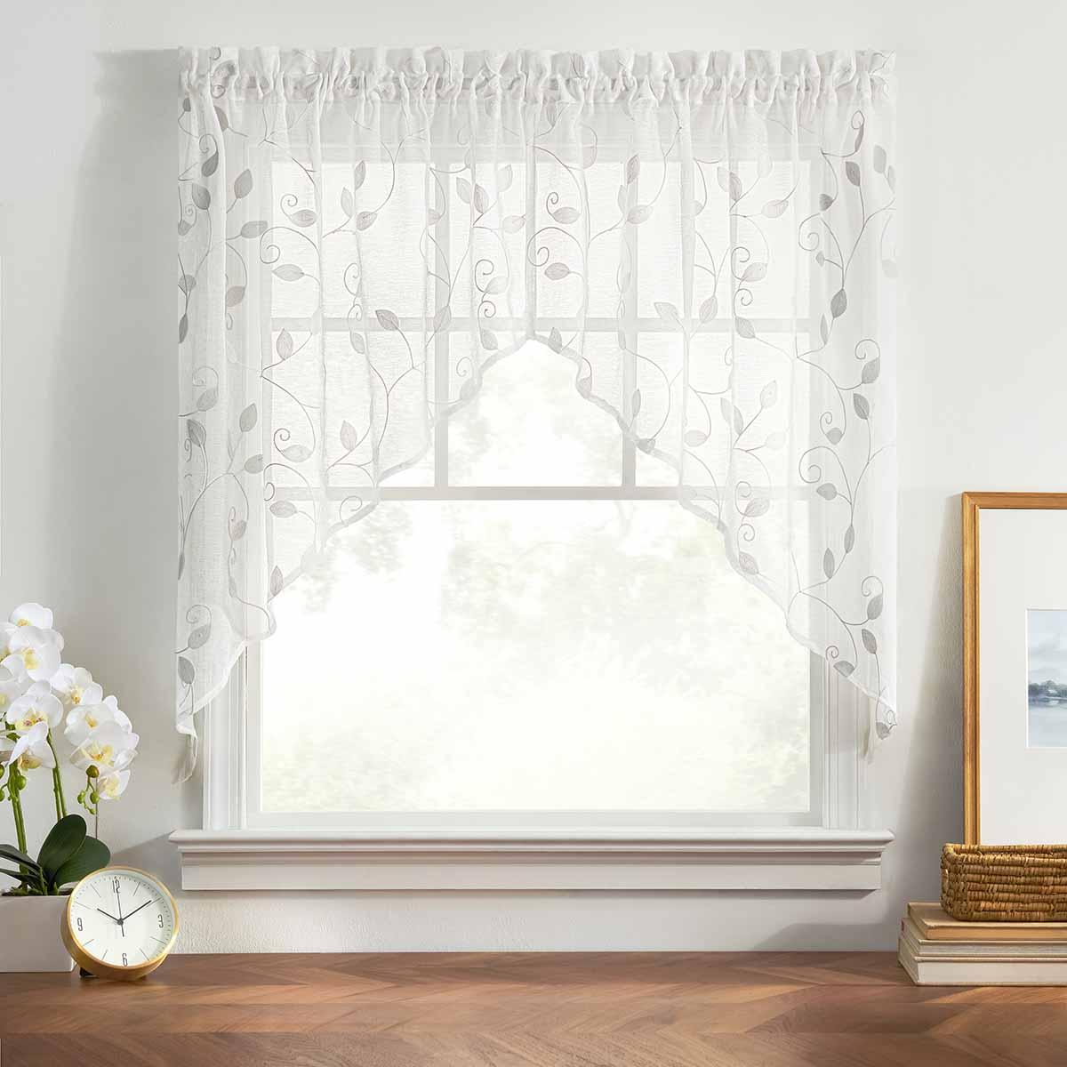 Click here for Ellis Curtain Chatham 100 Polyester Embroidered Sh... prices