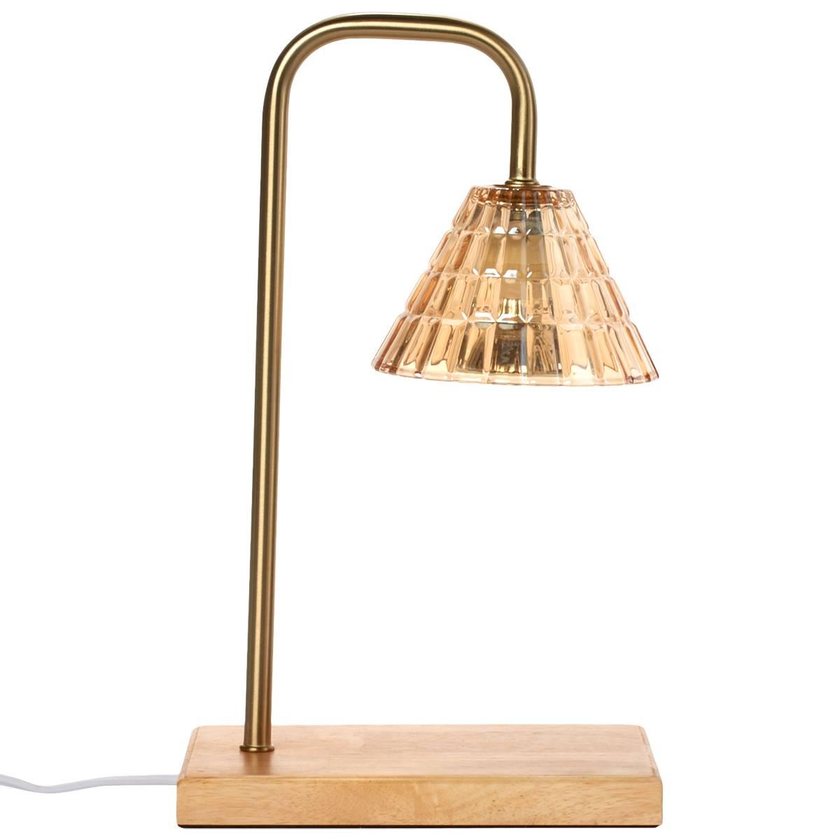 Click here for Amber Glass Shade Candle Warmer Lamp prices