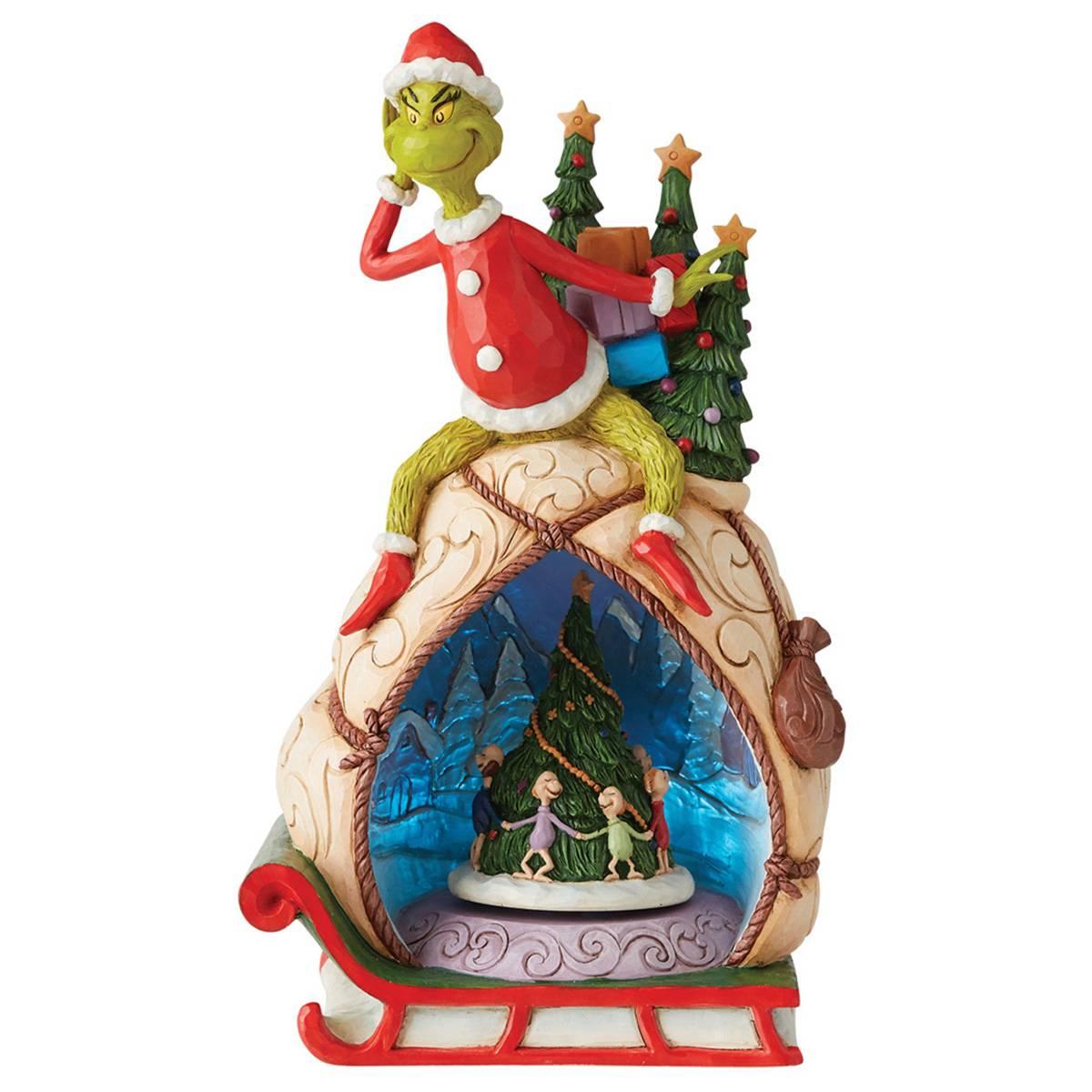Click here for Grinch by Jim Shore Grinch with Lit Rotatable Scen... prices