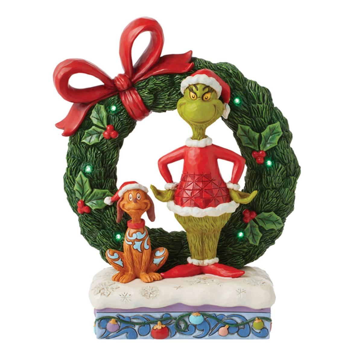 Click here for Jim Shore Grinch & Max in Wreath Christmas Figurin... prices