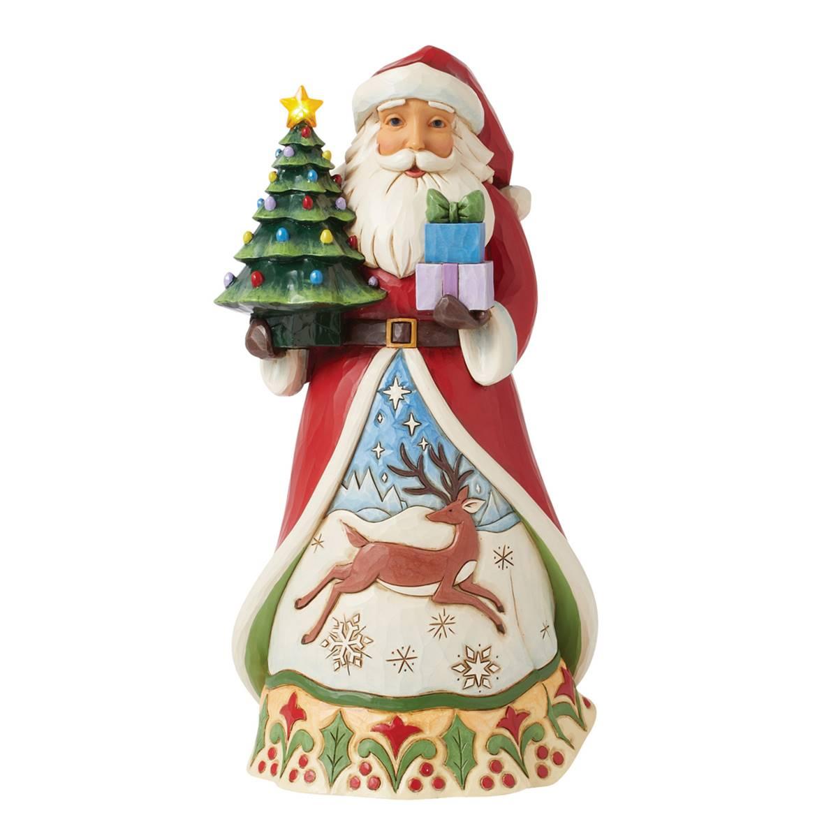Click here for Jim Shore Heartwood Creek Santa Vintage LED Tree L... prices