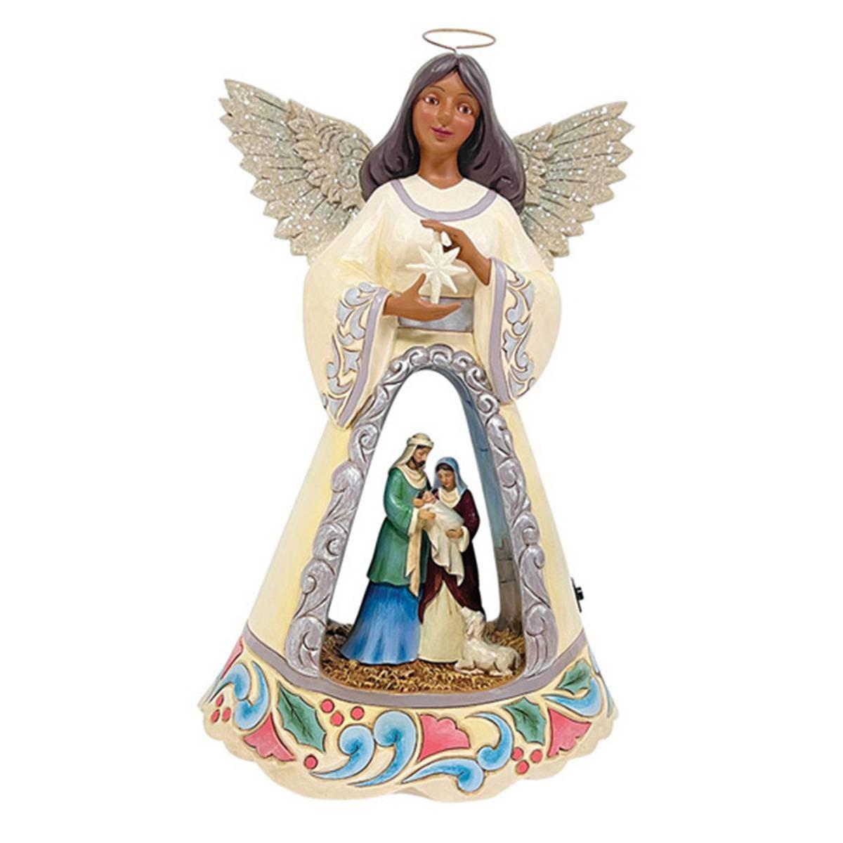 Click here for Jim Shore LED Nativity Angel with Open Scene Chris... prices