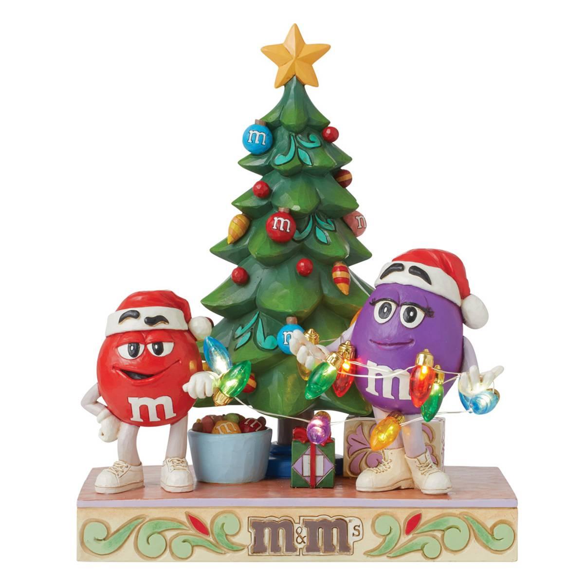 Click here for Jim Shore M&Ms Purple & Red Character Tree Figurin... prices