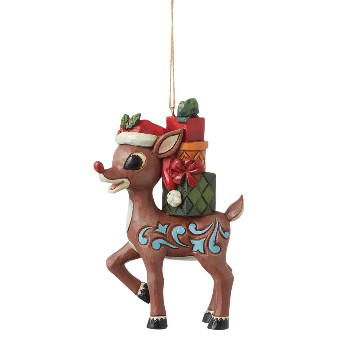 Click here for Jim Shore Rudolph with Stacked Presents Ornament prices