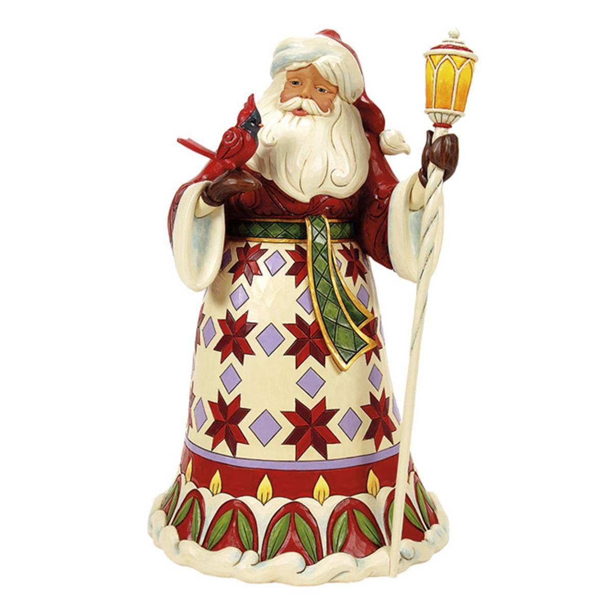 Click here for Jim Shore Santa Cardinal on Hand Christmas Figurin... prices