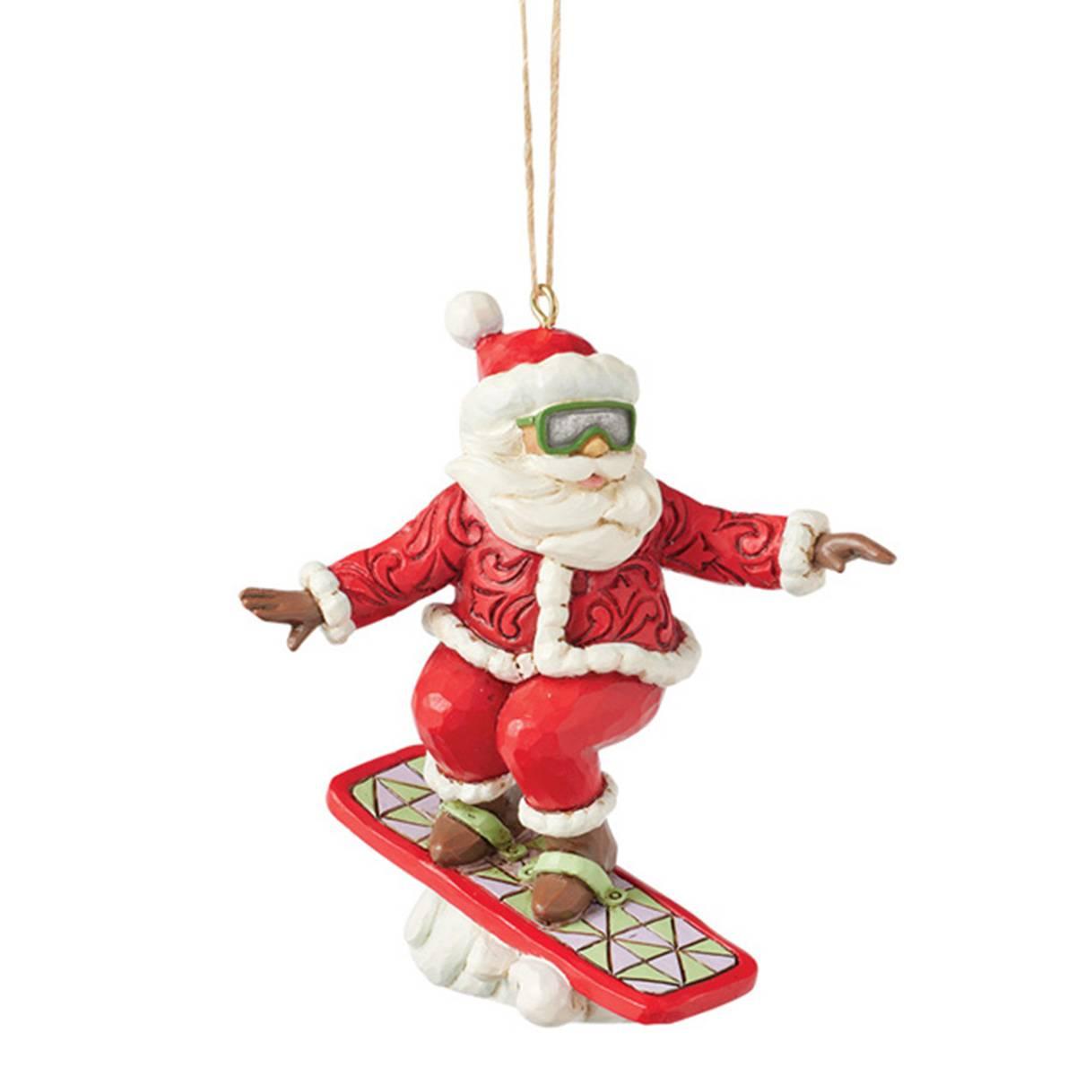 Click here for Jim Shore Snowboarding Santa Hanging Christmas Orn... prices