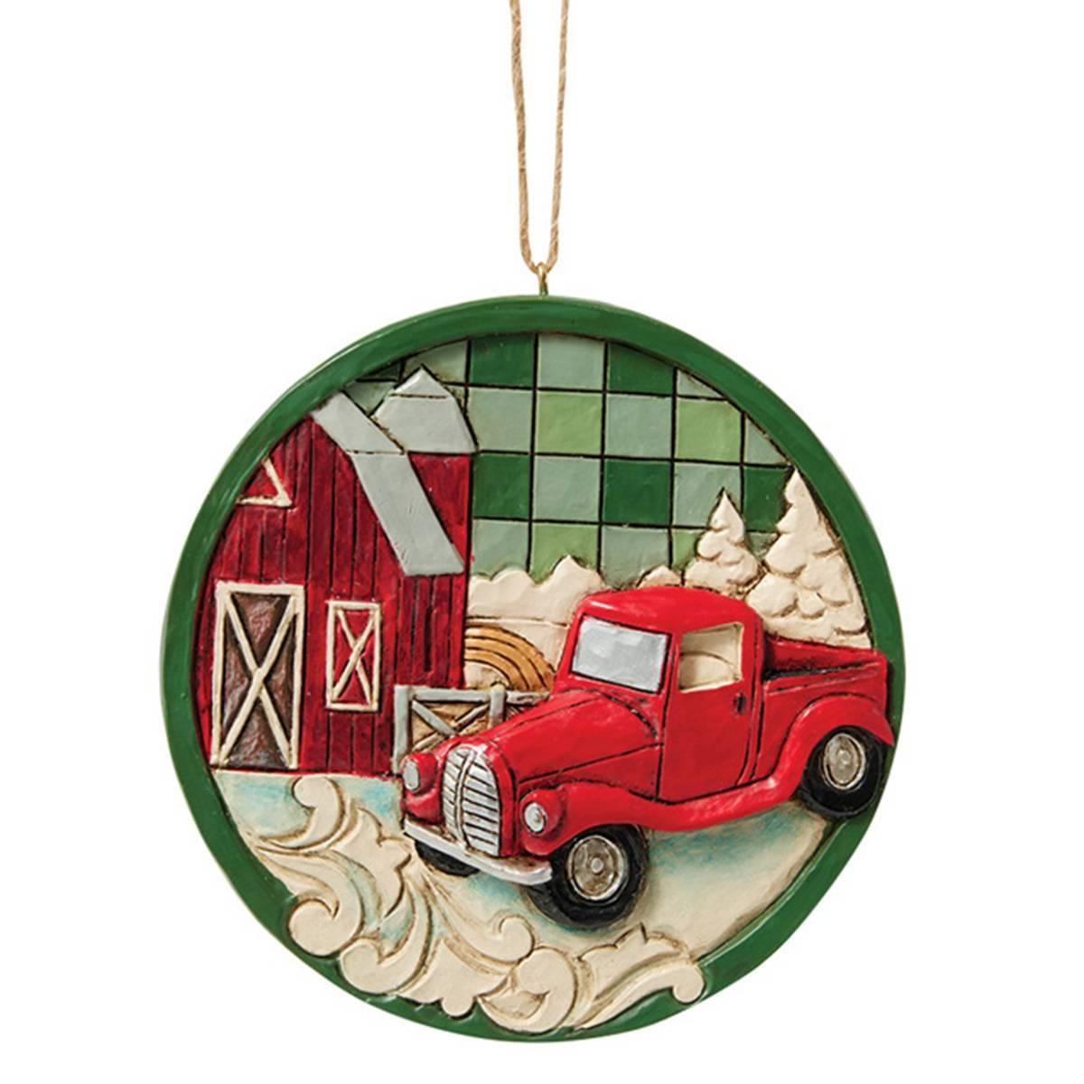 Click here for Jim Shore Highland Glen Red Truck Christmas Orname... prices