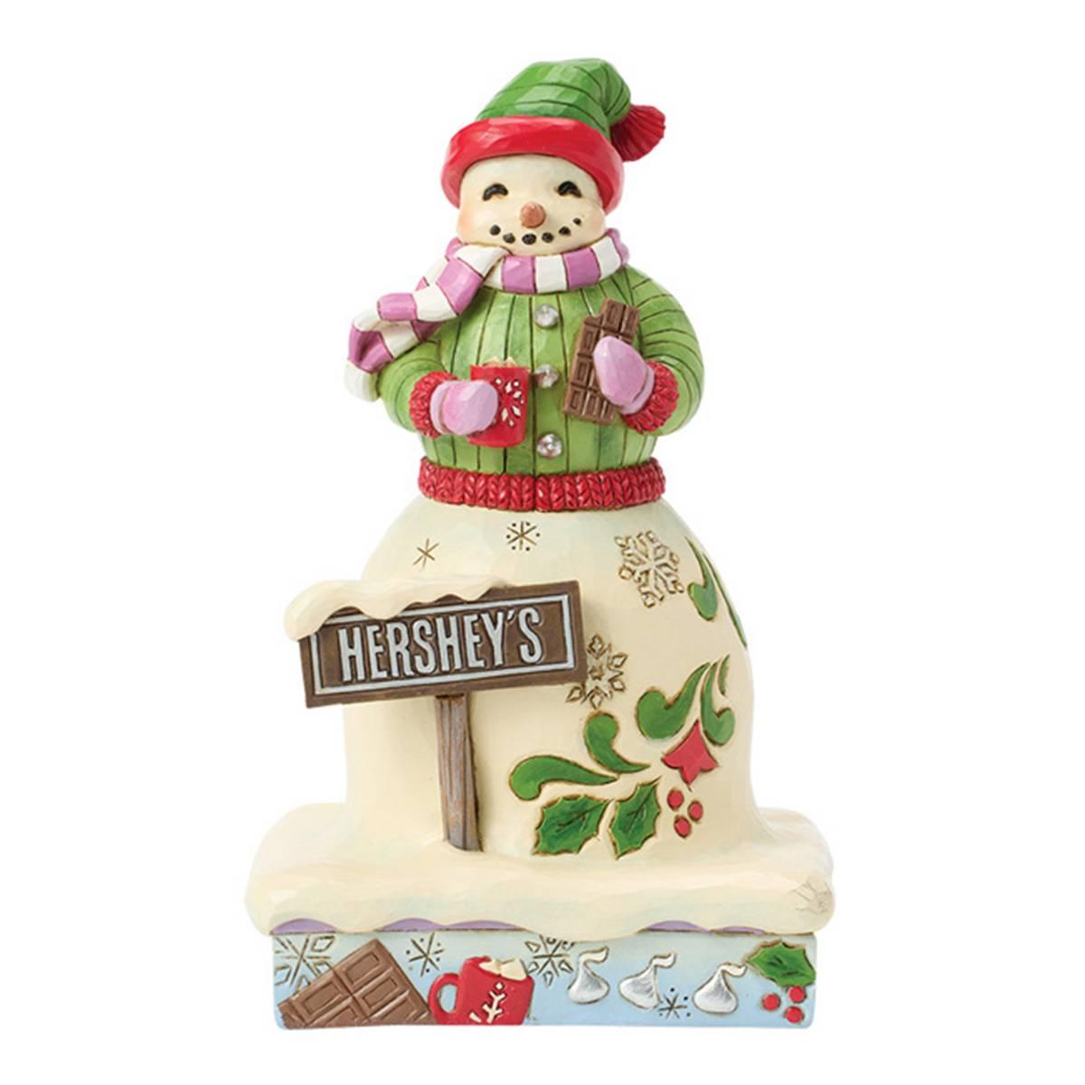 Click here for JIm Shore Snowman w/ Hershey Sign Christmas Figuri... prices