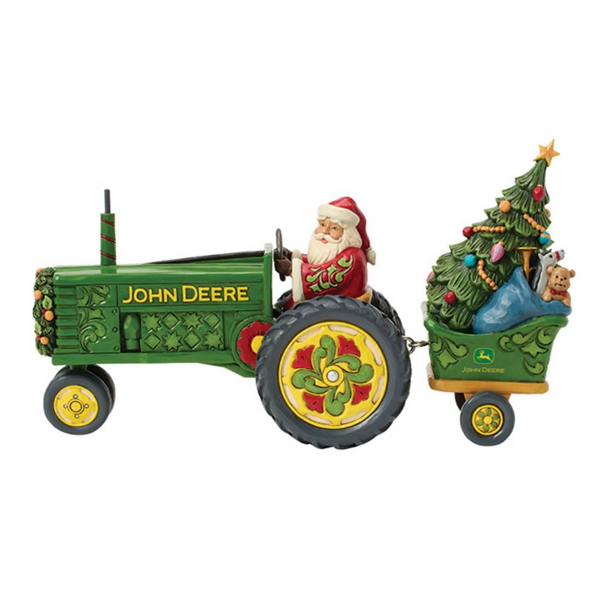 Jim Shore Heartwood Creek Santa on Tractor Christmas Figurine