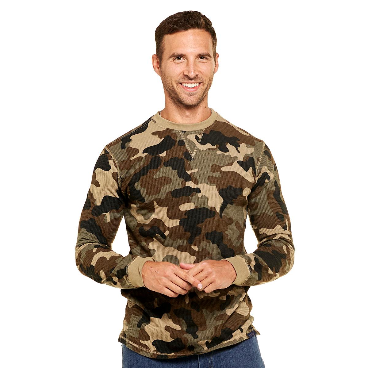 Click here for Mens Bass Creek Outfitters Camo Long Sleeve Therma... prices