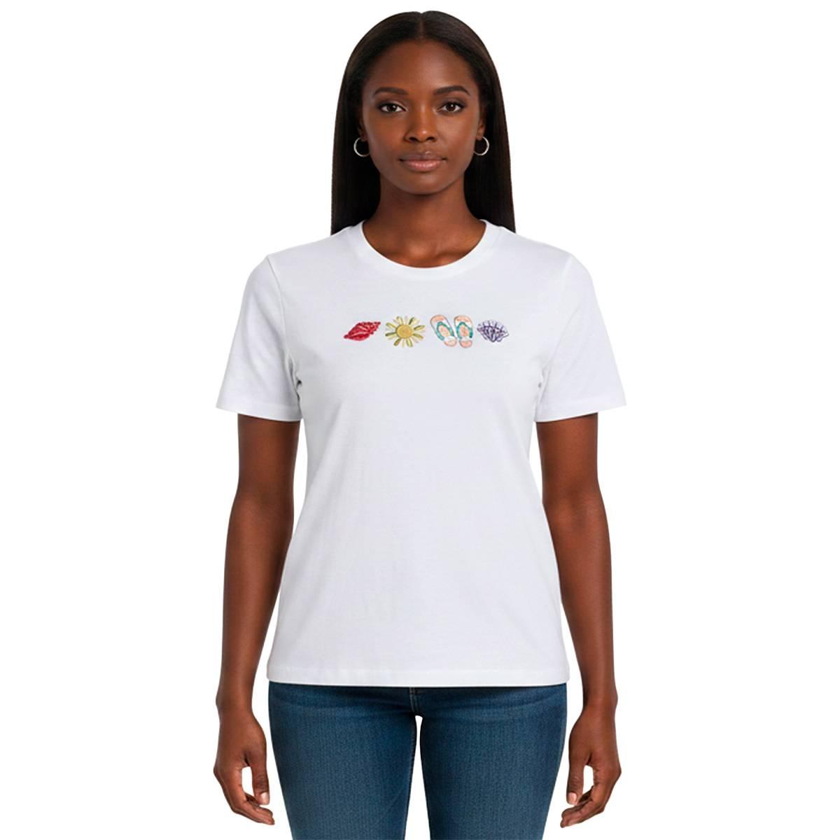 Click here for Petite Bonnie Evans Short Sleeve Summer Icons Tee prices