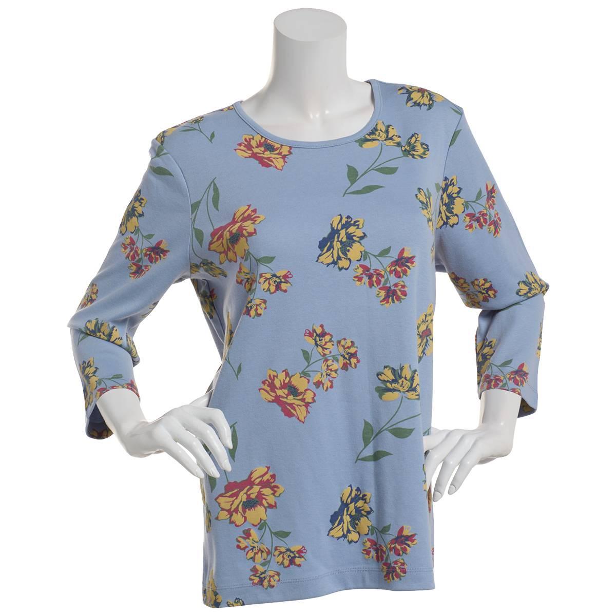 Click here for Womens Bonnie Evans 3/4 Sleeve Floral & Vine Tunic... prices