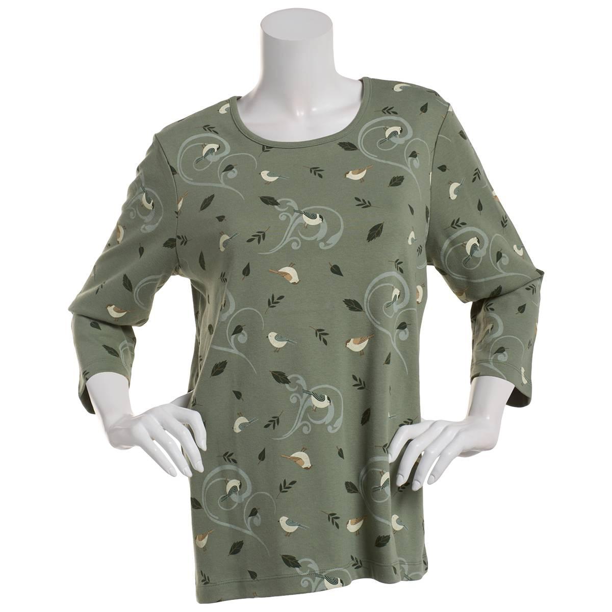 Click here for Womens Bonnie Evans 3/4 Sleeve Autumn Leaf with Bi... prices