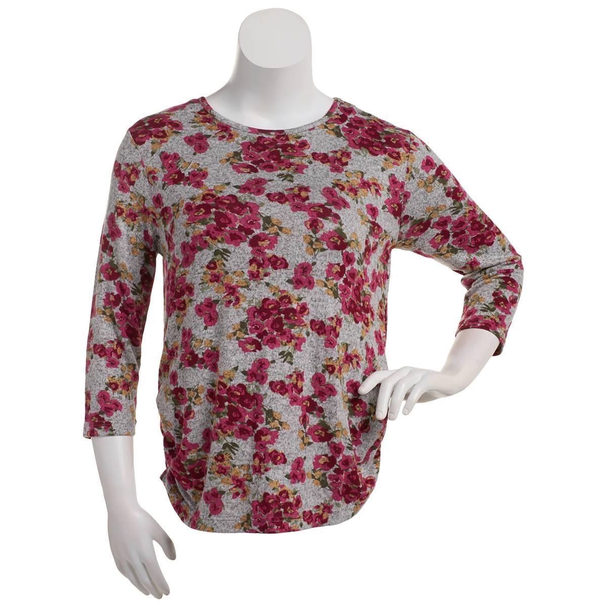 Click here for Petite Bonnie Evans 3/4 Sleeve Autumn Floral Side... prices