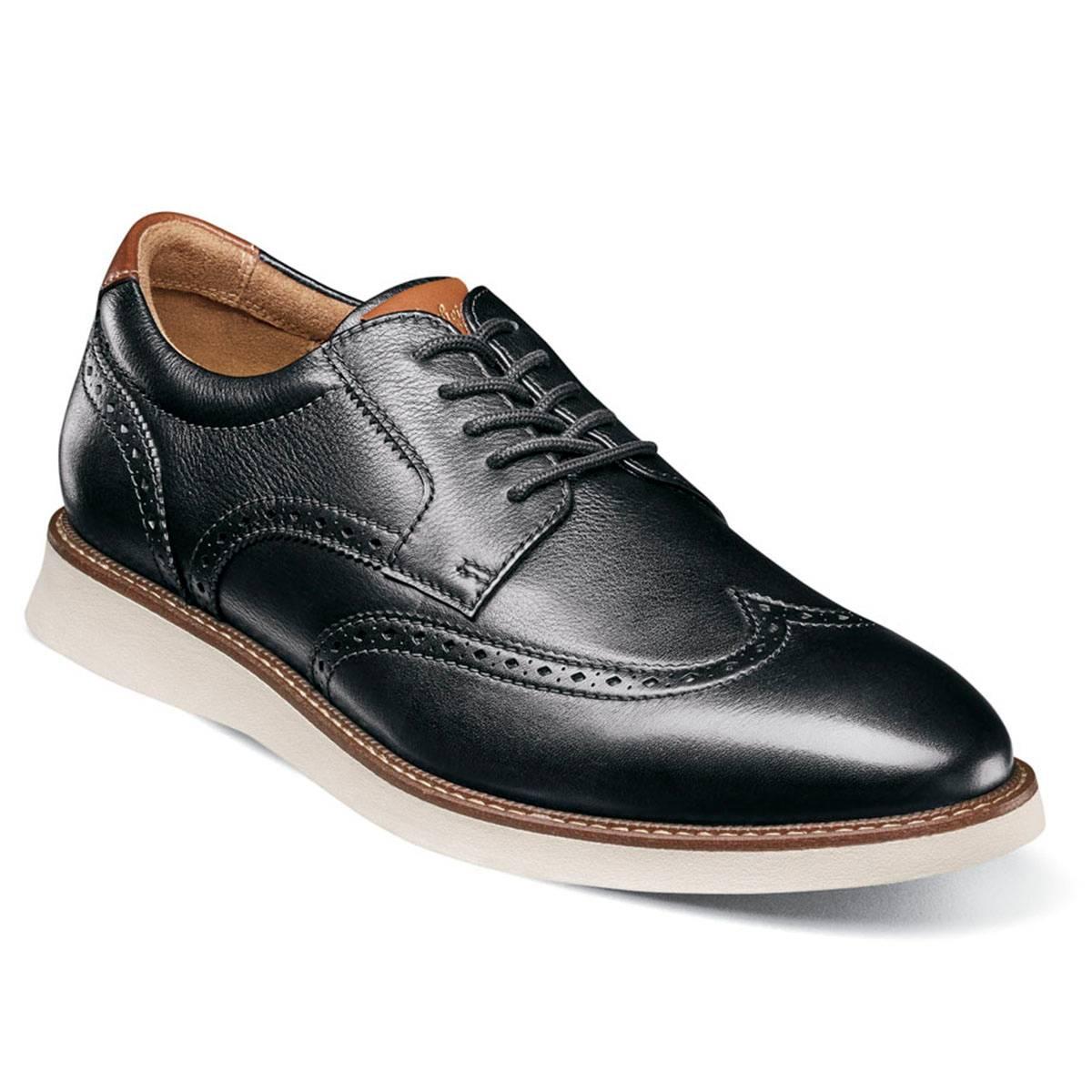 Florsheim Mens Launch Wingtip Oxford - Black multi