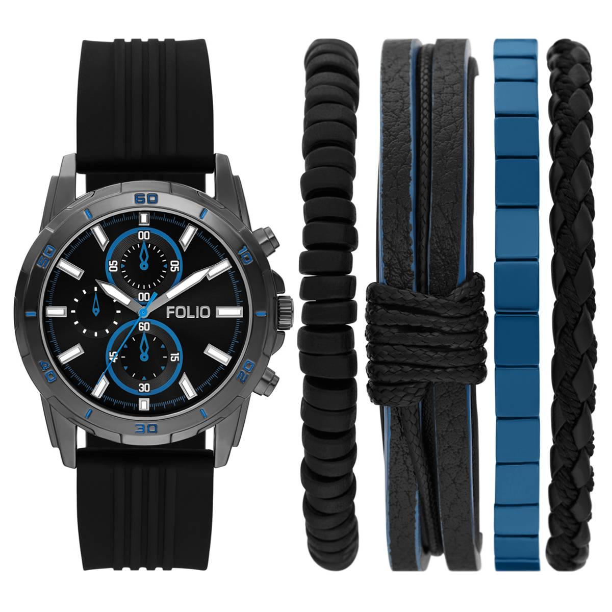 Click here for Mens Folio Sport Watch & Matching Bracelets Set -... prices