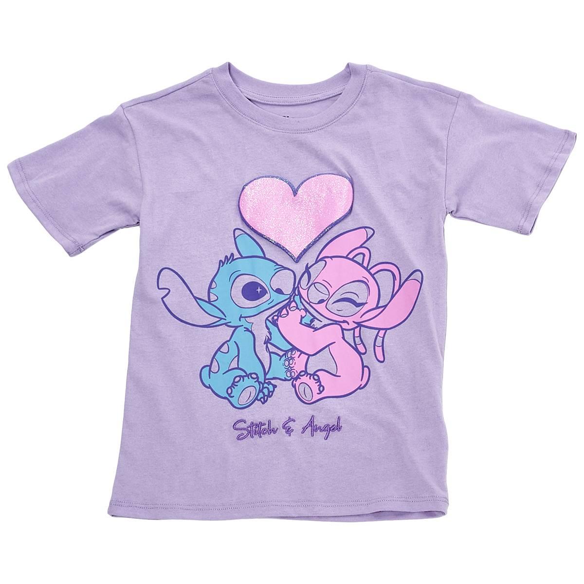 Click here for Girls (4-6x) Disney Stitch & Angel Glitter Puff He... prices