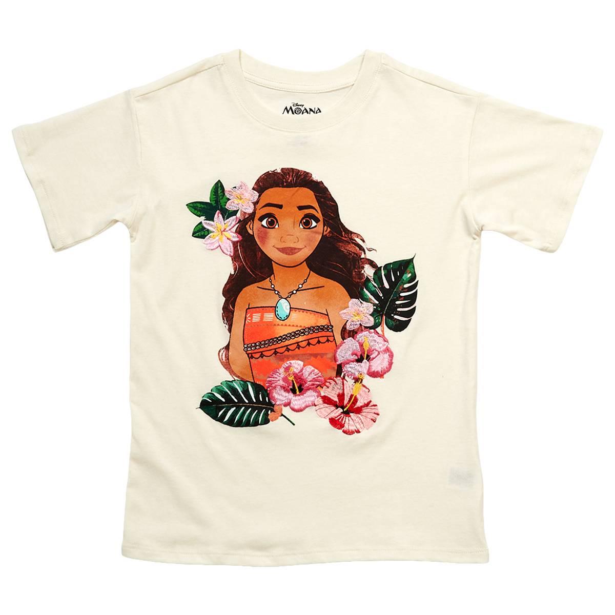 Click here for Girls (7-16) Disney Short Sleeve Moana Floral Embr... prices