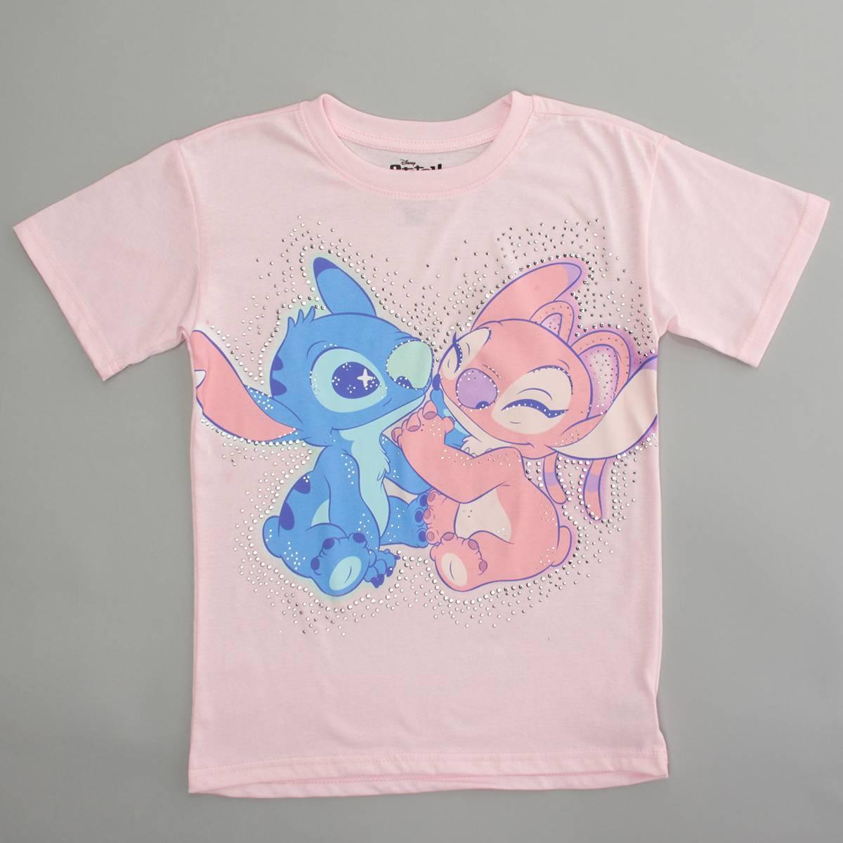 Click here for Girls (7-16) Disney Stitch & Angel Rhinestone Tee prices