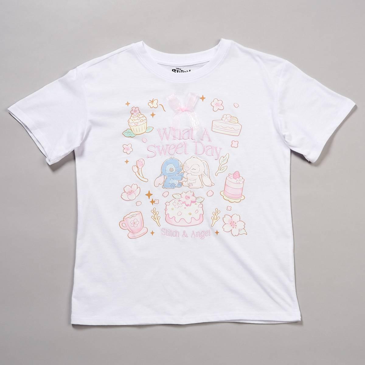 Click here for Girls (7-16) Disney Stitch & Angel Short Sleeve Sw... prices