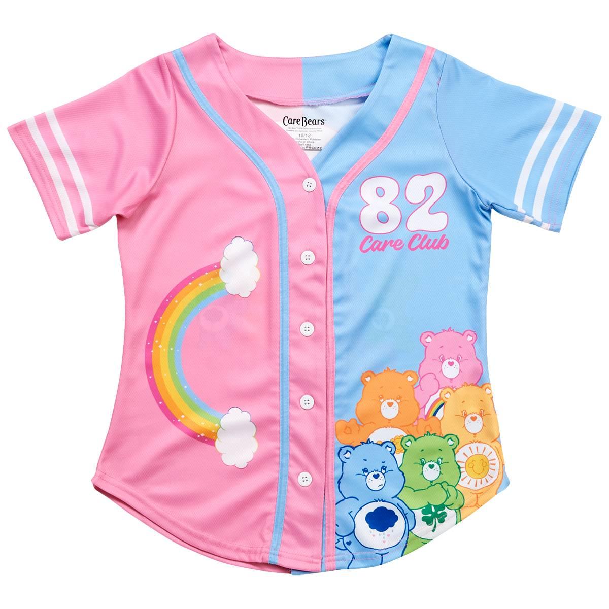 Click here for Girls (7-16) Care Bears Care Club Baseball Jersey prices