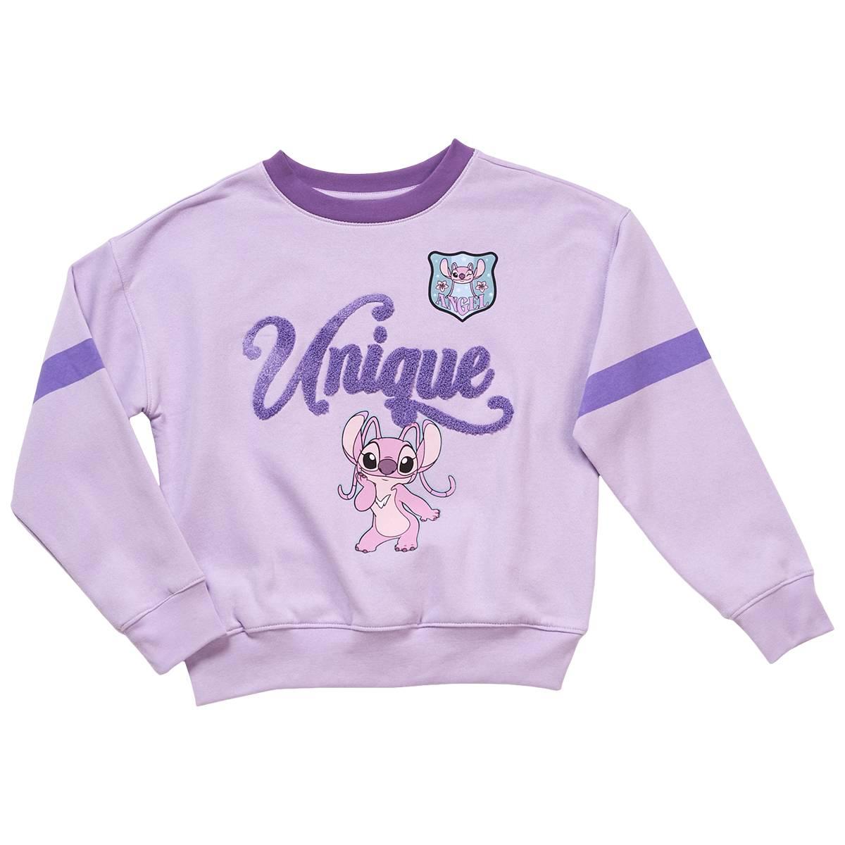 Click here for Girls (7-16) Disney Long Sleeve Angel Athletic Cre... prices