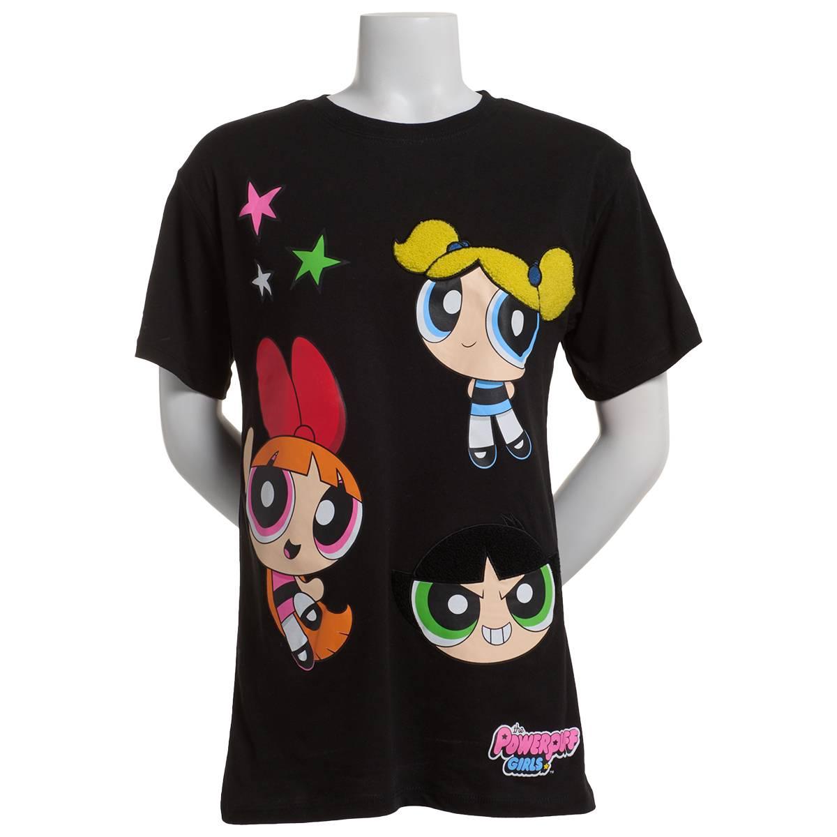 Click here for Juniors Freeze Powerpuff Embroidered Chenille Boyf... prices