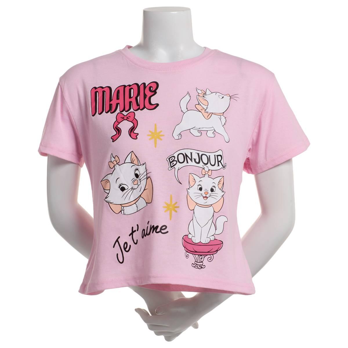 Click here for Juniors Freeze Marie Cropped Graphic Tee prices