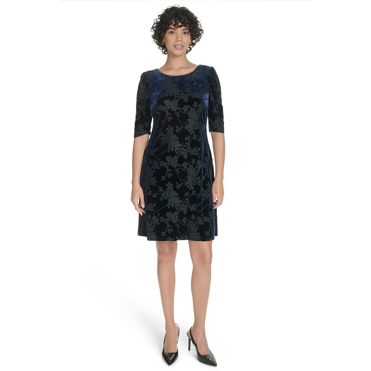 Click here for Womens Tommy Hilfiger Elbow Sleeve Floral Velvet S... prices