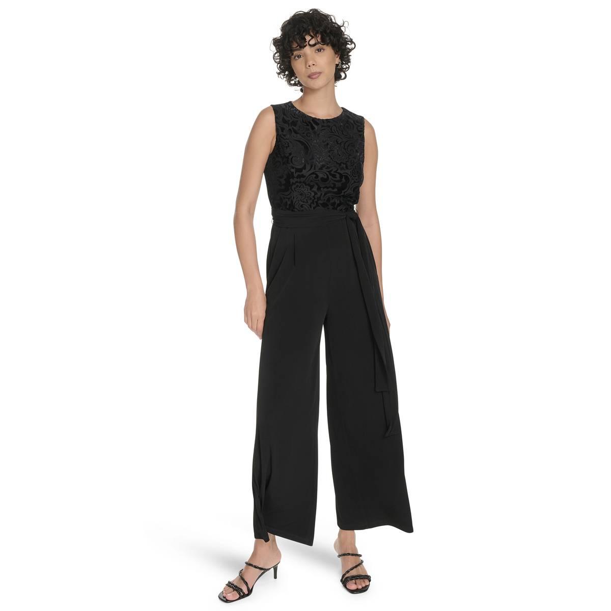 Click here for Womens Tommy Hilfiger Sleeveless Velvet Jumpsuit prices