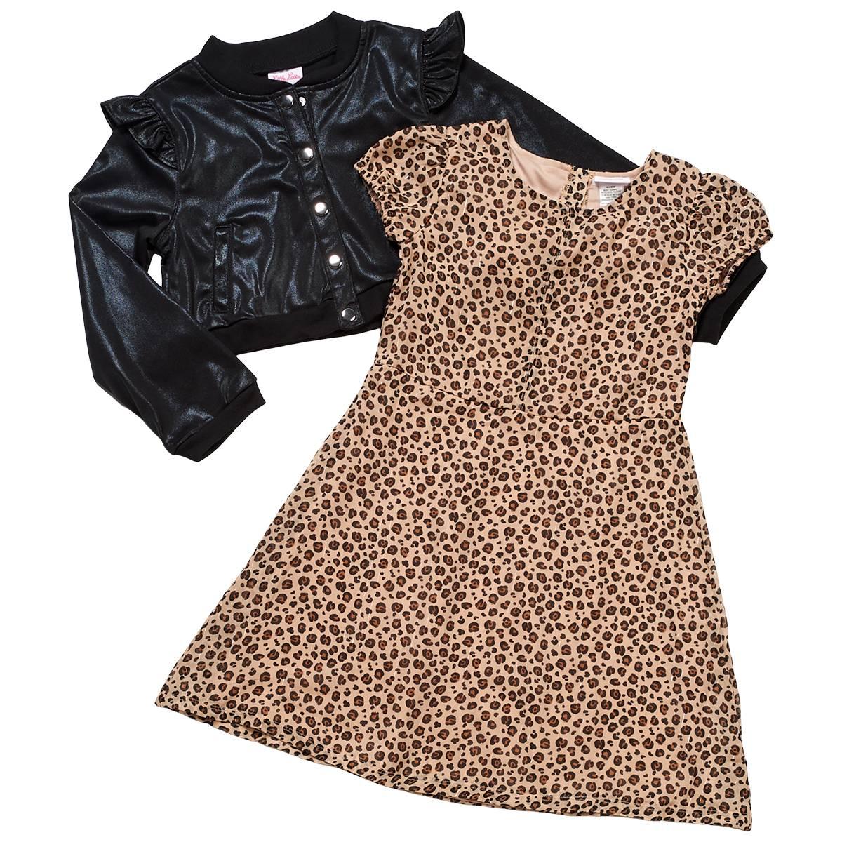 Click here for Girls (7-12) Little Lass(R) 2pc. Lurex Leopard Dre... prices