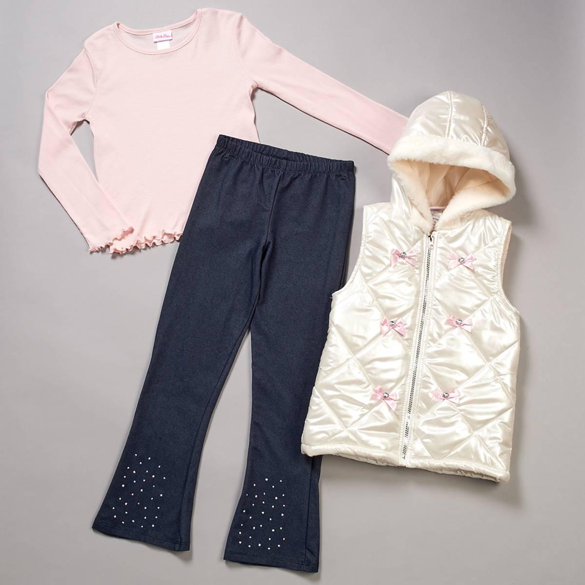 Click here for Girls (7-12) Little Lass(R) 3pc. Iridescent Bow Ve... prices