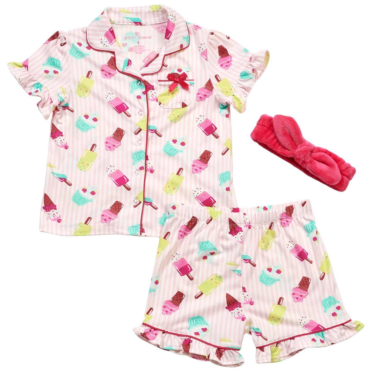 Click here for Girls (4-6x) Betsey Johnson 3pc. Ice Cream Pajama... prices