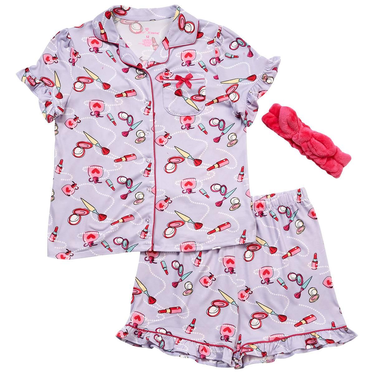 Click here for Girls (8-14) Betsey Johnson 3pc. Make Up Short Sle... prices