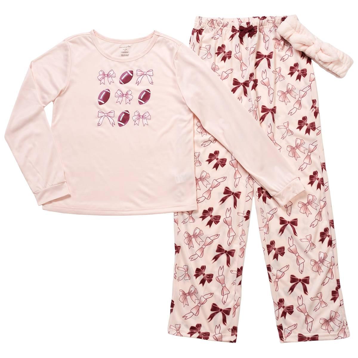 Click here for Girls (7-16) Sincerely Jules Bows & Football Pajam... prices